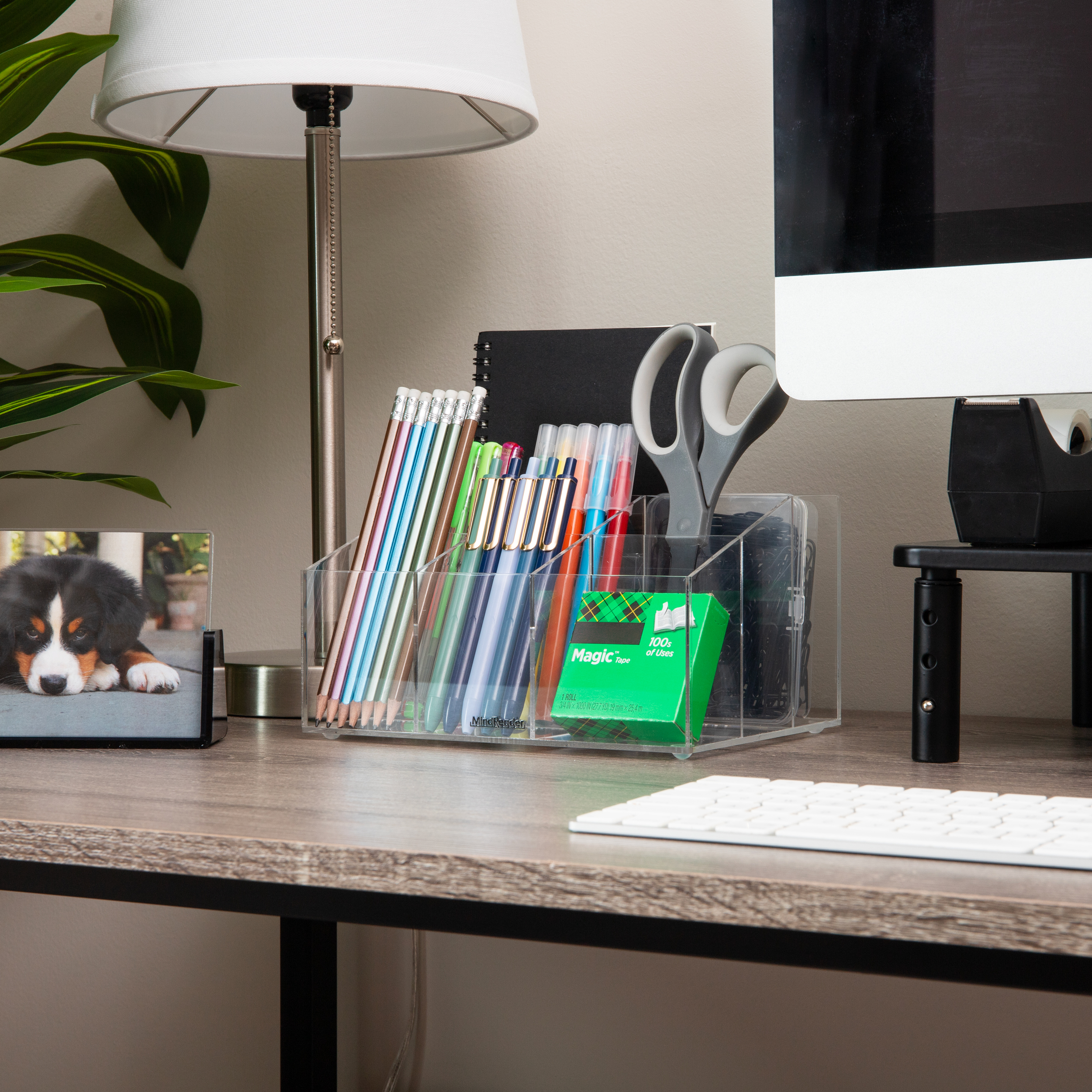 Mind Reader Desktop Organizer, 7-compartment, Office Essentials, 8.5"L ...