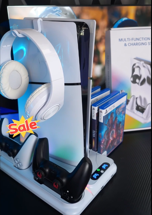 Vertical Cooling Station for PlayStation 5 (PS5 Slim/Pro/Digital), with ...