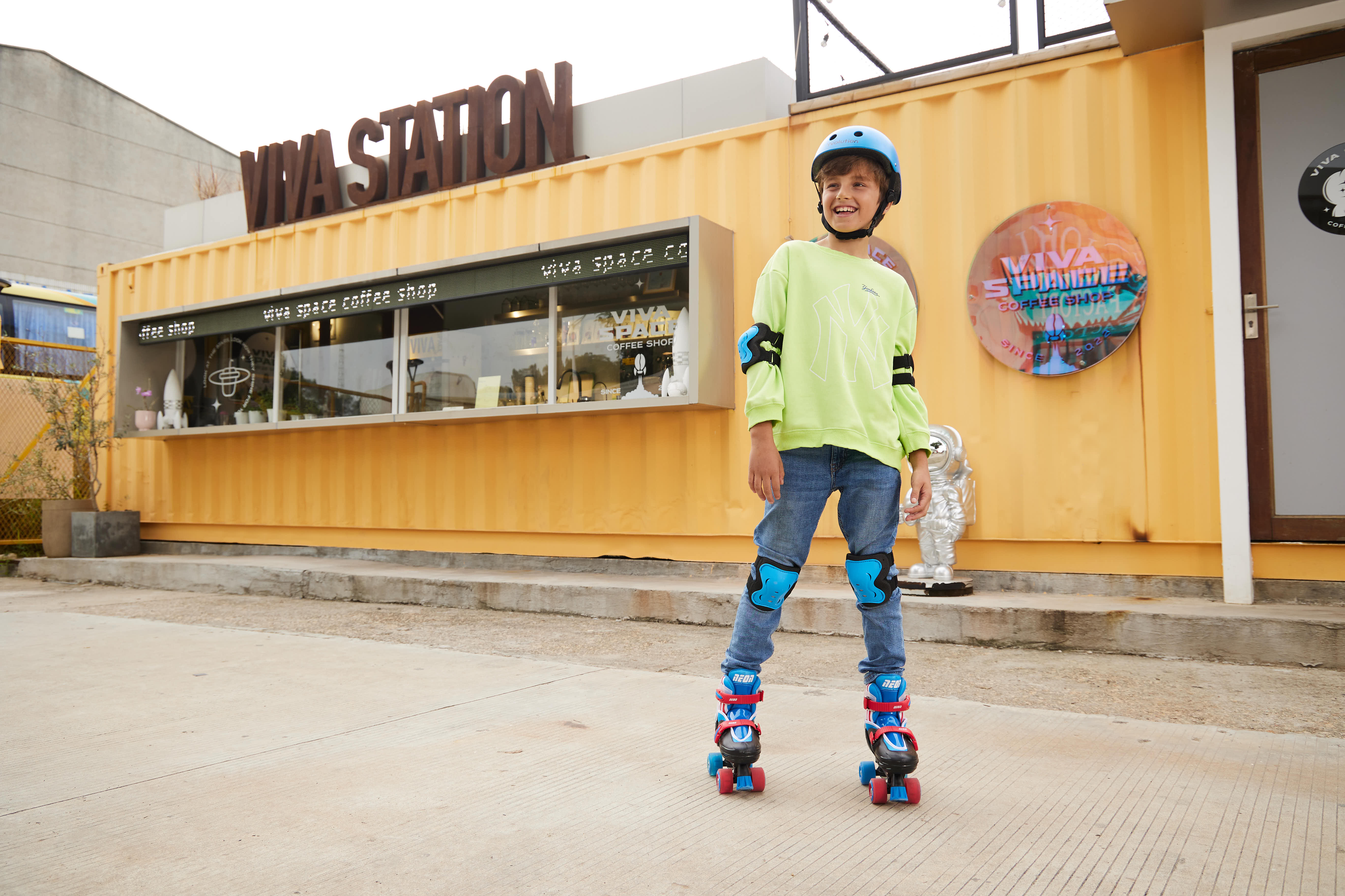Yvolution Neon Roller Skates 2 in 1 Inline Skates and Quad - Girls and ...