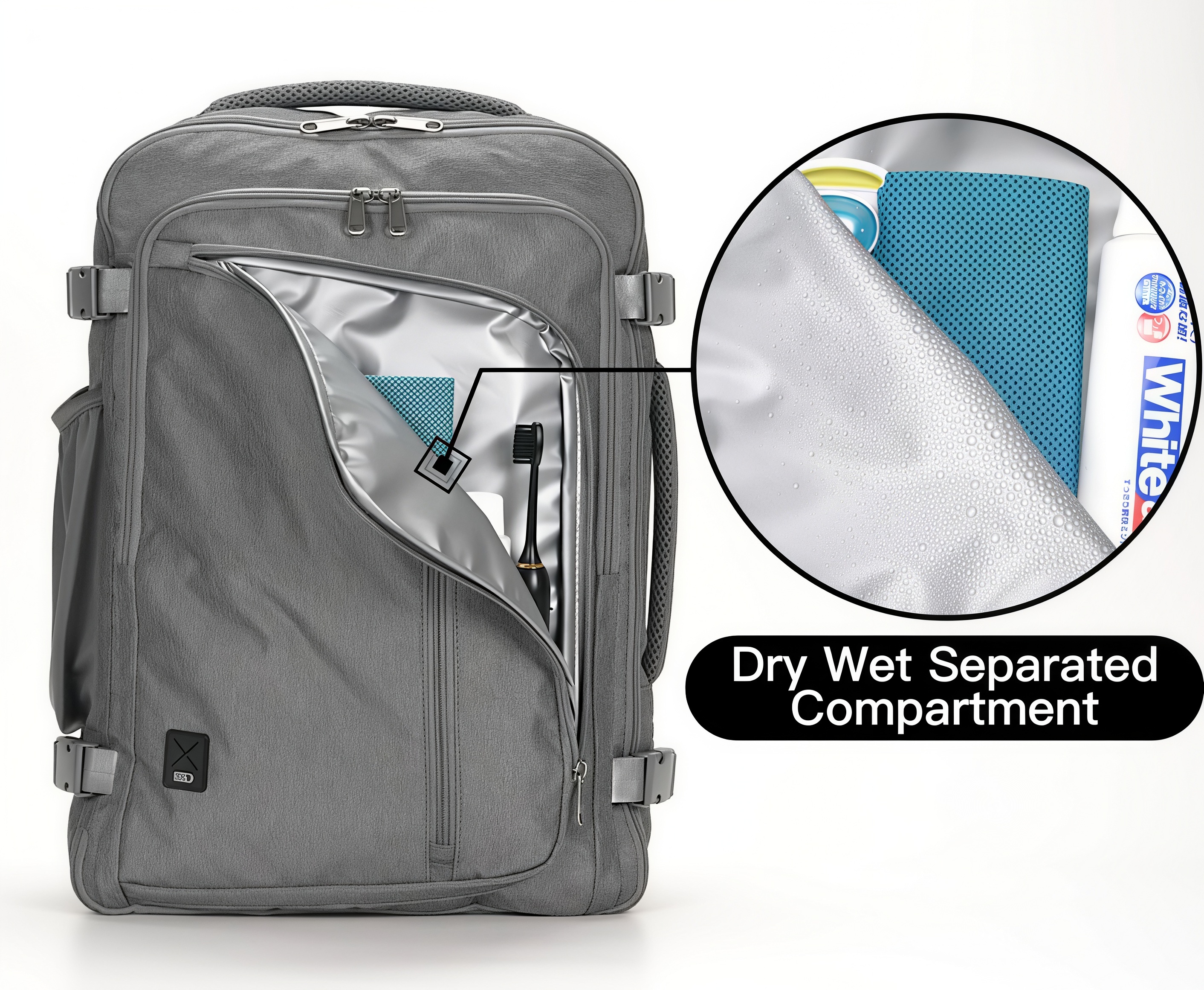 WANDF Expandable Travel Backpack 17 In Laptop Carry On Backpack with ...