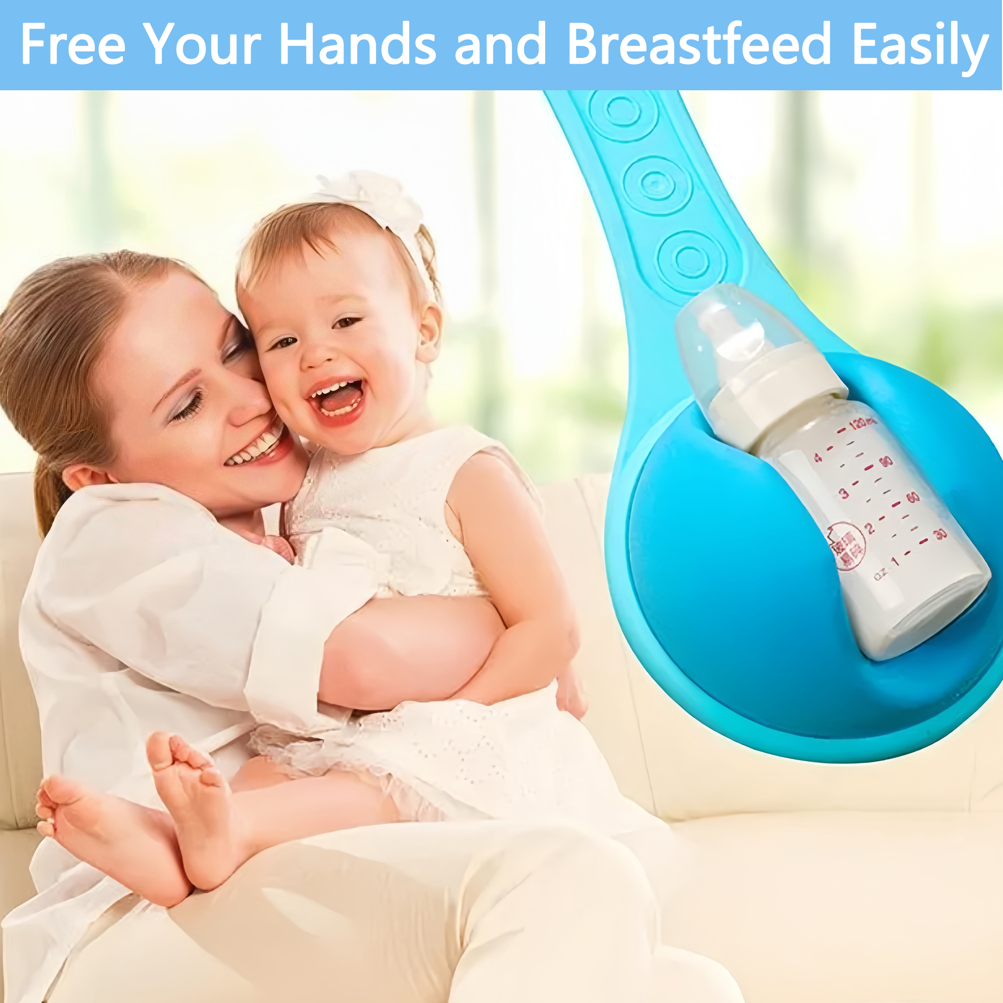 Baby Bottle Holder Hands Free Anti-Shedding Anti-Slip Soft Silicone ...