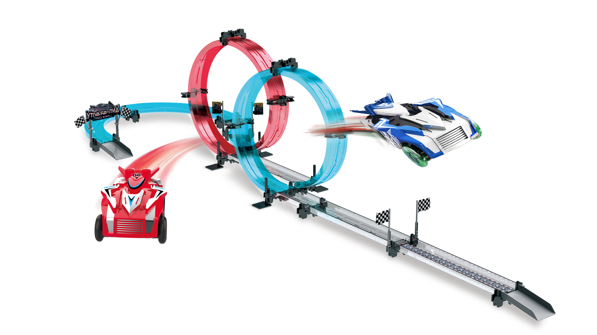 UFULMN Slot Car Race Track Set with 4 Super Pull-Back Racing Cars, 360 ...