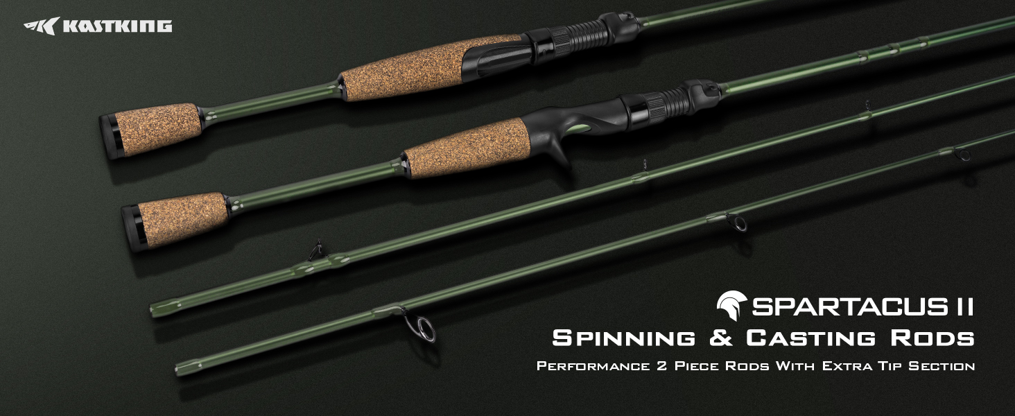 KastKingFishing Rods - IM6 Graphite Blanks Casting & Spinning Rods, 2 ...