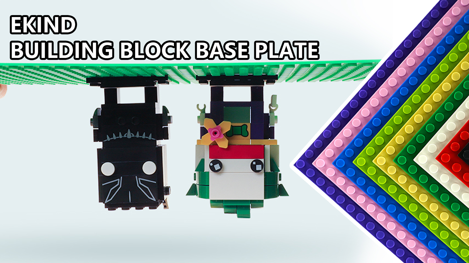 EKIND Classic Building Brick Plates, 10 inch x 10 inch Base Plates for ...