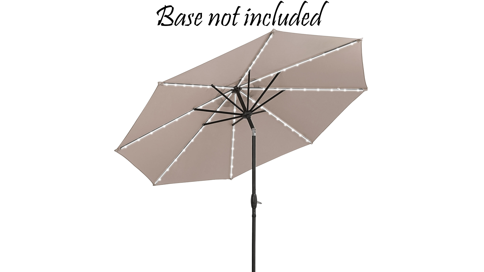 Autlaycil 10ft Patio Umbrellas with Strip Lights Outdoor Market ...