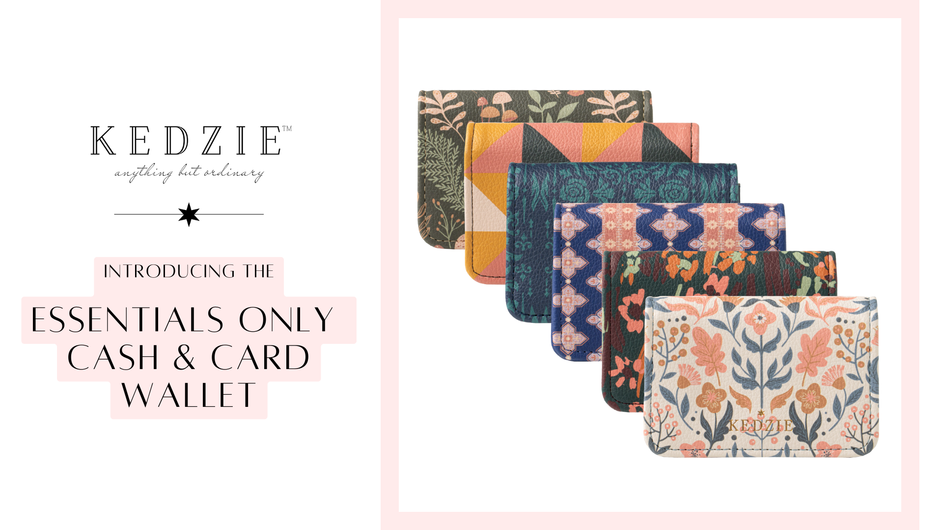 Kedzie Essentials Only Cash & Card Wallet Vegan Leather, Muse (Women's) - Walmart.com