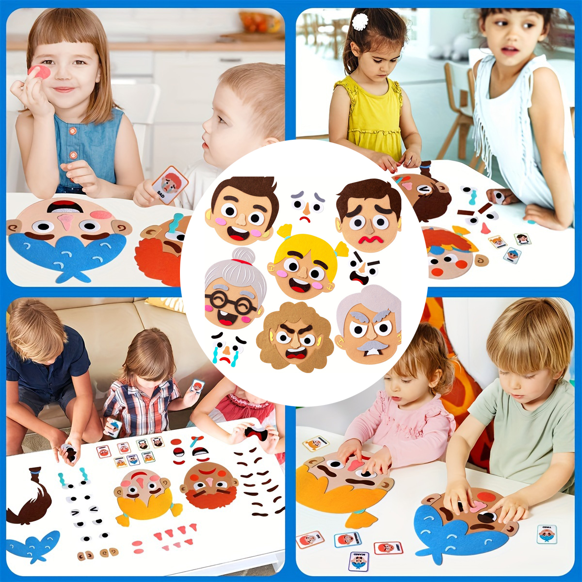 WBOX 83 Pcs Preschool Emotion Felt Board Game - Toddler Social ...