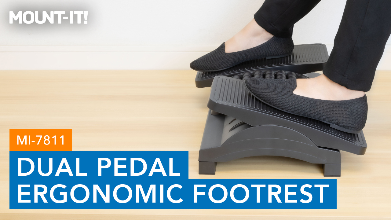 Mount-It! Dual Pedal Ergonomic Footrest with Massage Surface ...