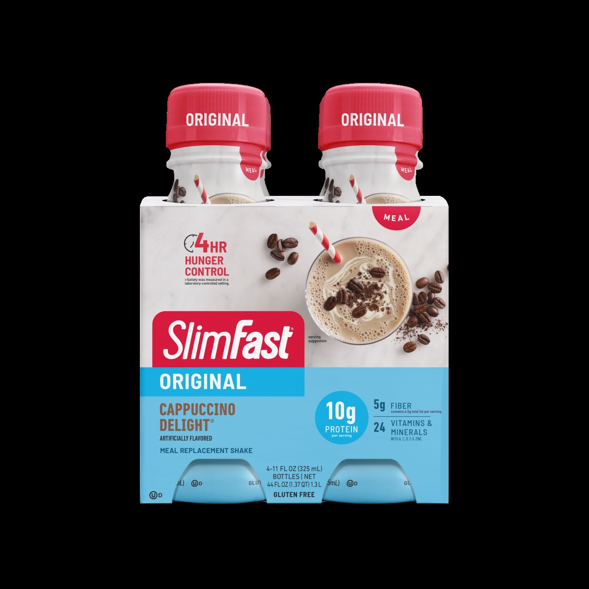 SlimFast Original Cappuccino Delight Meal Replacement Shakes, 11oz ...
