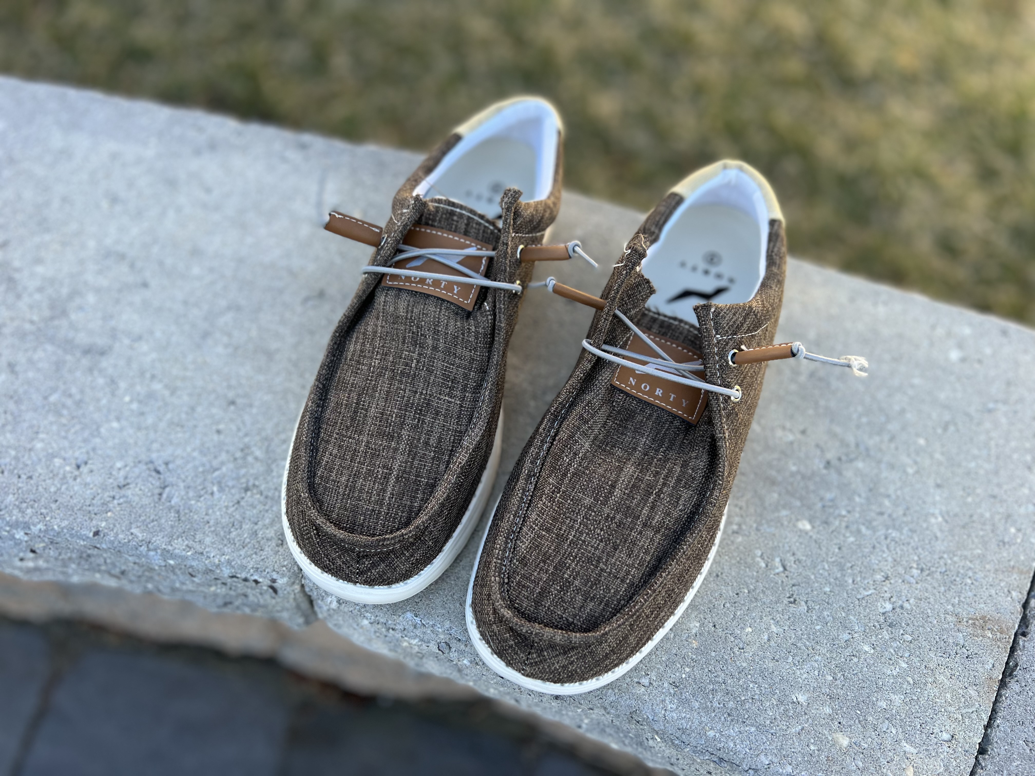 NORTY Mens Slip-on Loafer Canvas Lightweight Boat Shoes Soft Sole ...