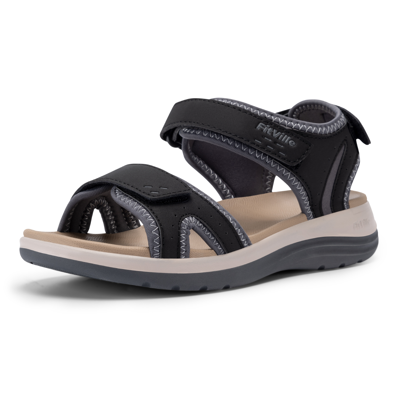 FitVille Adjustable Sandals for Women Wide Width Sandals for Women with ...