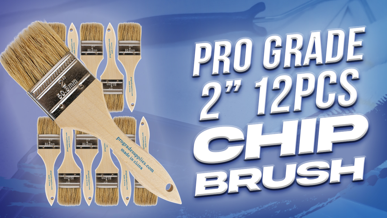 Pro Grade Chip Brush, 2 inch Natural China Bristles, 12 pack - Walmart.com