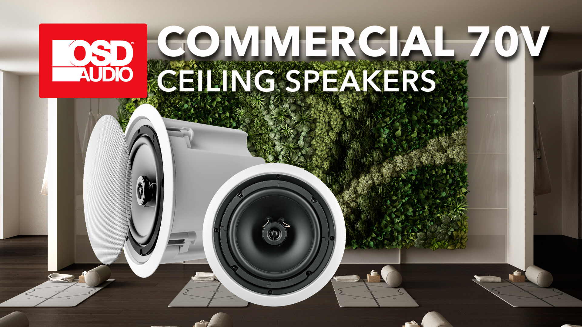 OSD Audio C1090VK 8" 25V/70V In-Ceiling Commercial Speaker w/ Front ...