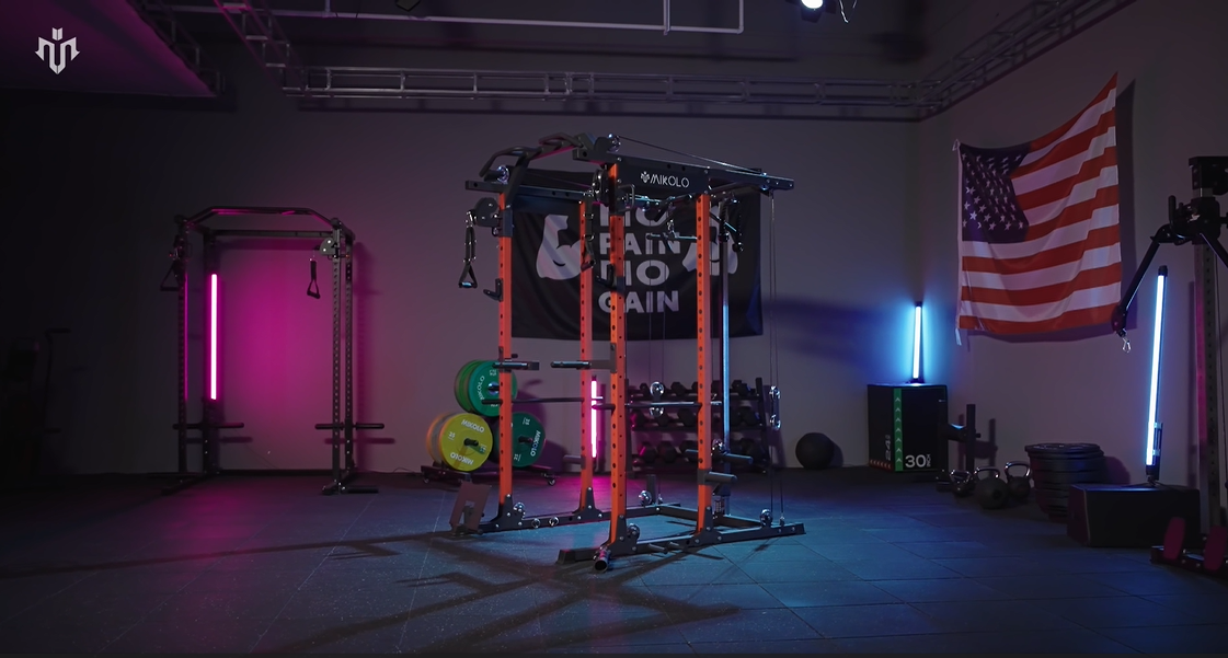 Mikolo Power Rack Cage, 1500 lbs Weight Rack with Cable Crossover ...