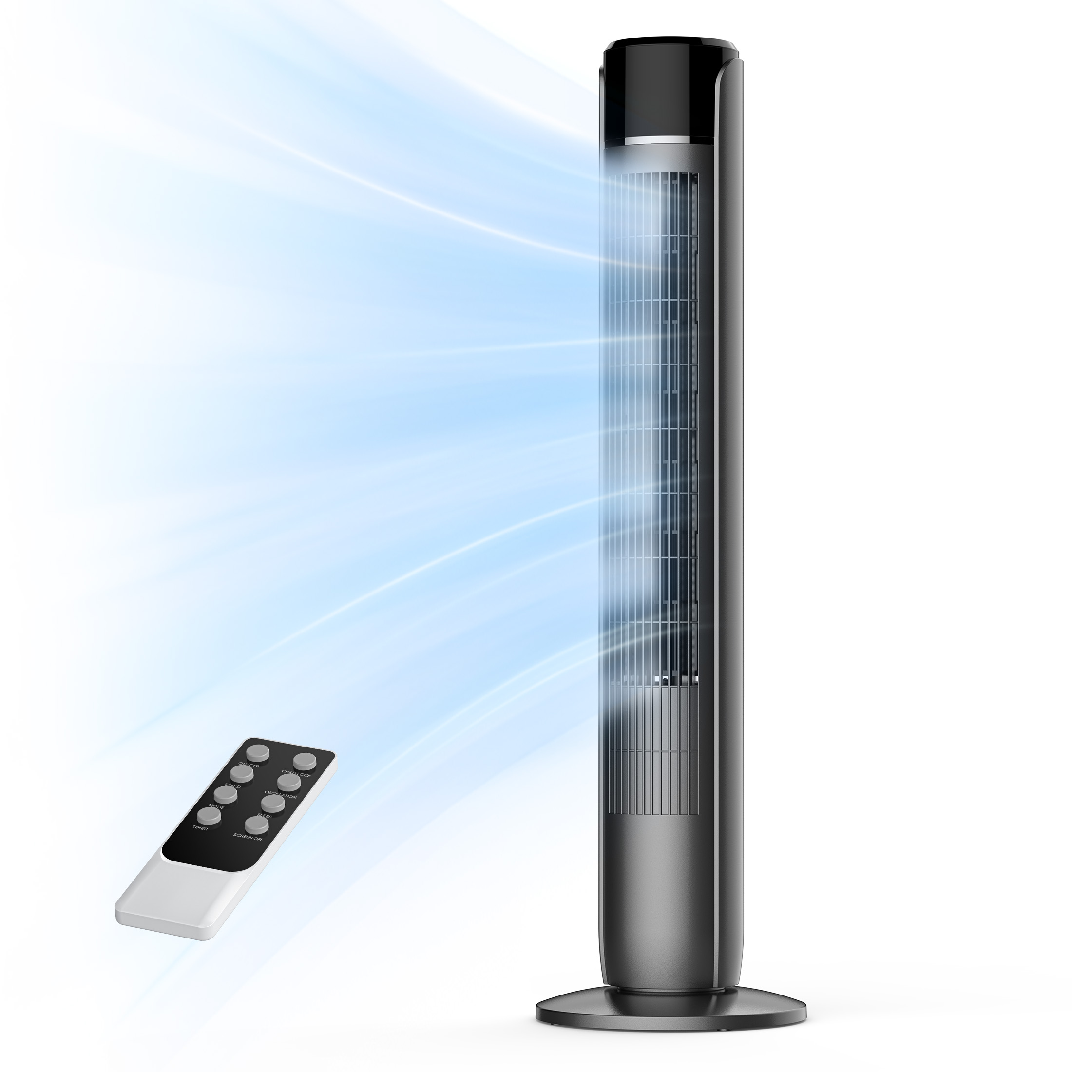 CONCETTA 36 Inch Tower Fan with 20ft Airflow Range, 5 Speeds, 4 Modes ...