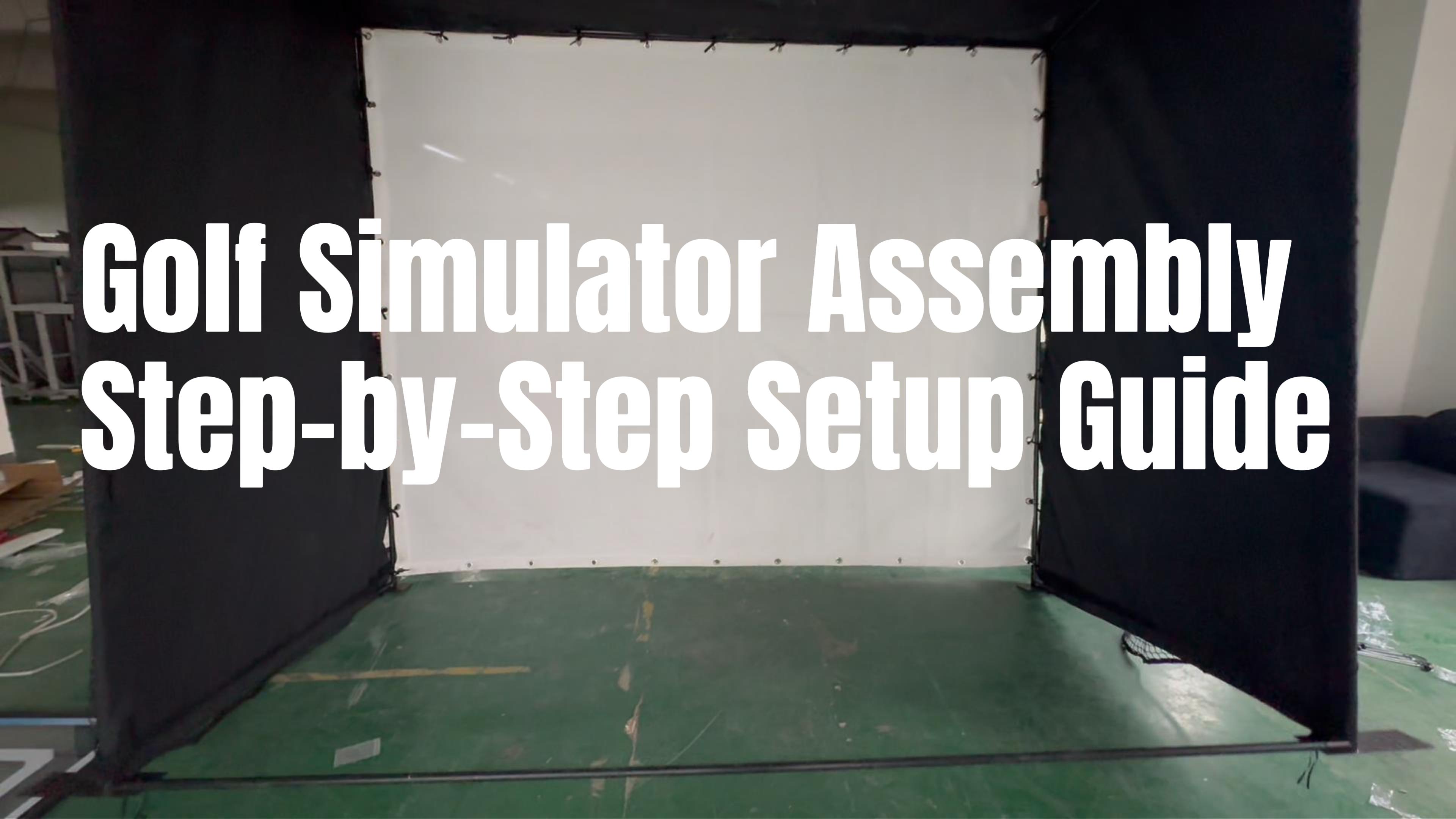 Danrelax 10 x 8 FT Golf Simulator Enclosure with Impact Screen, Indoor ...