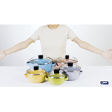 Cinsa 10-Piece Cookware Set, Premium Enamel on Steel Pots with Lids ...