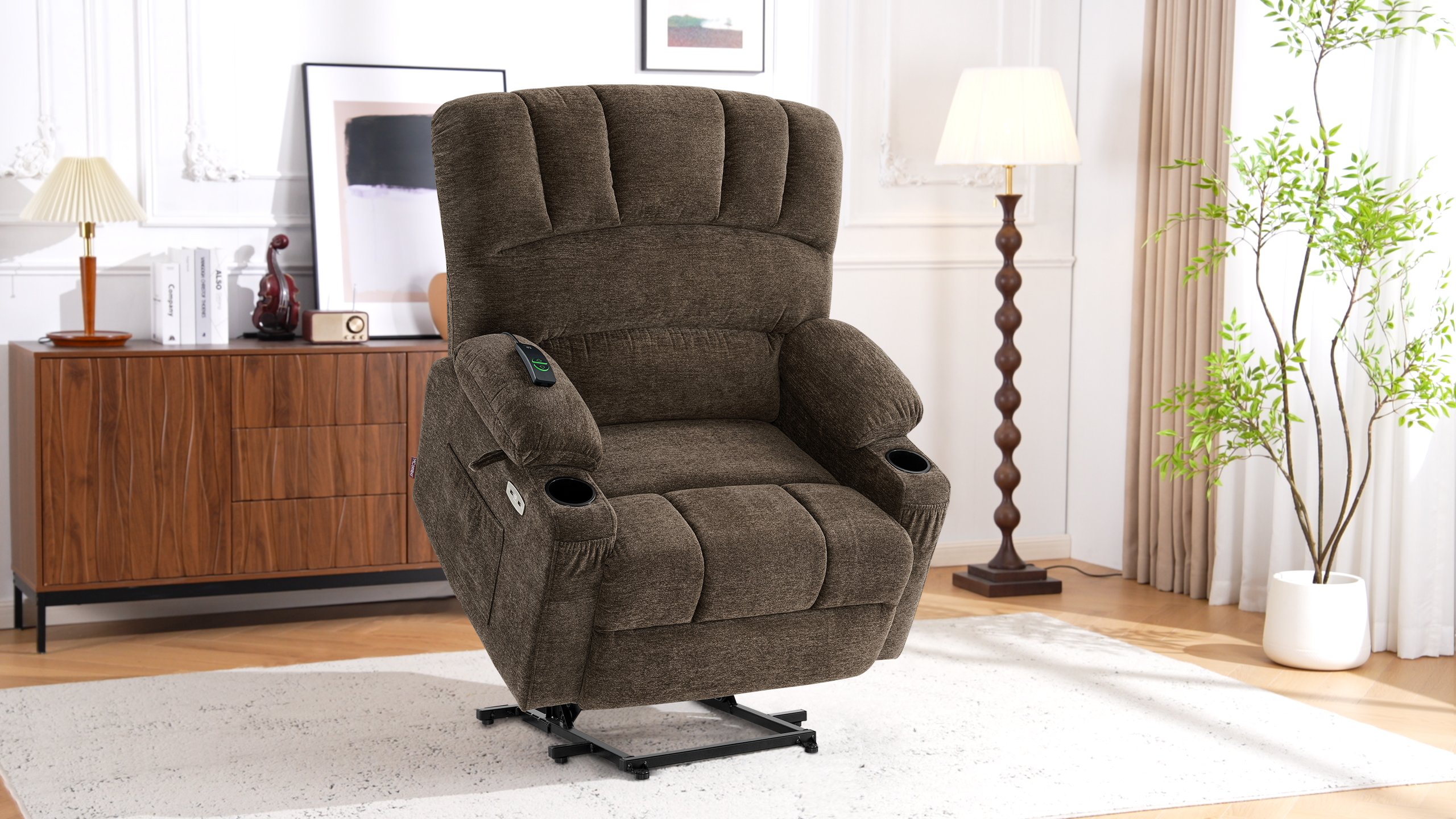 MCombo 27.2'' Extra-Wide Seat Oversized Power Lift Recliner for Big ...