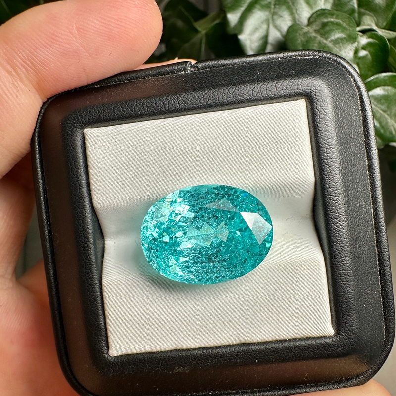 1 Piece 8x10mm Neon Blue Lab Grown Yttrium Aluminum Garnet Paraiba ...