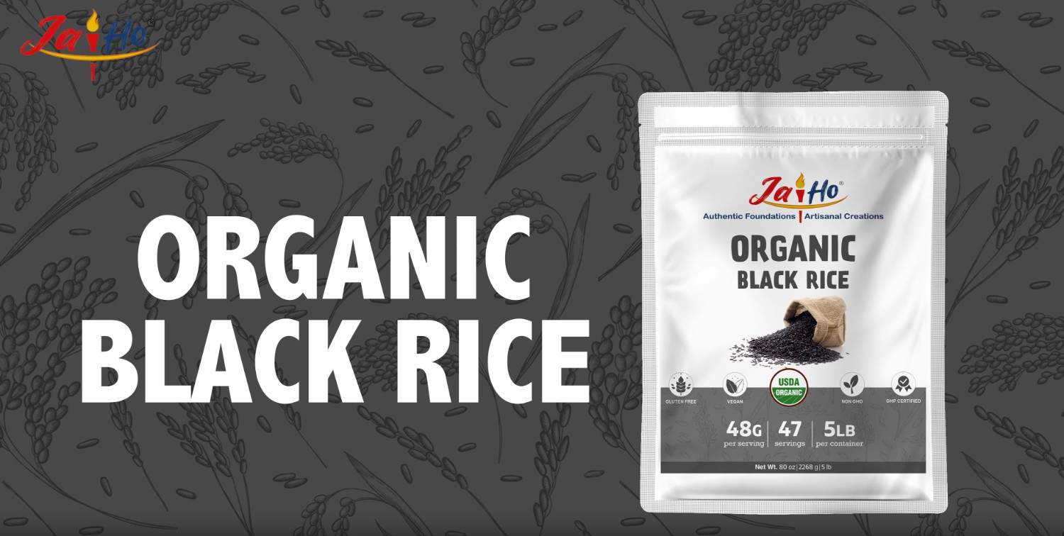 Jai Ho Certified USDA Organic Black Rice Whole Grain – 2 LB – Gluten ...
