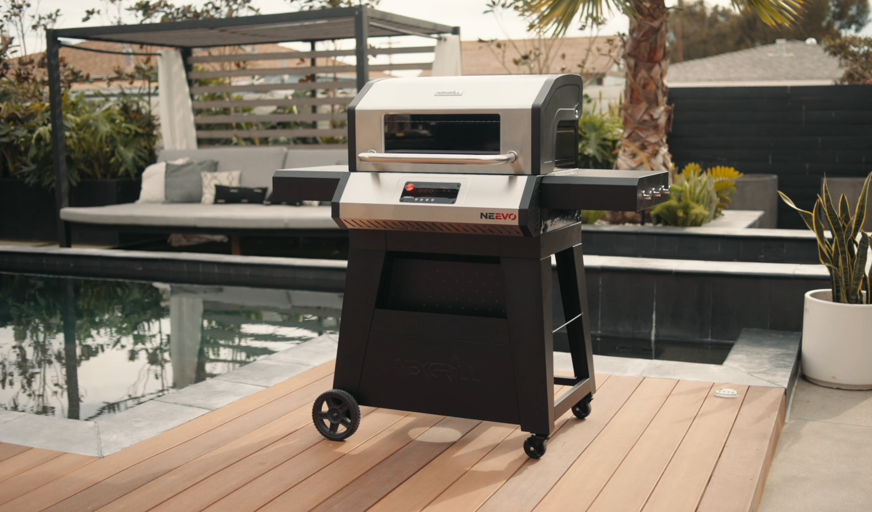 Neevo Smart Propane Grill 44,000 BTU, with 2 U Shaped Burners, Outdoor ...