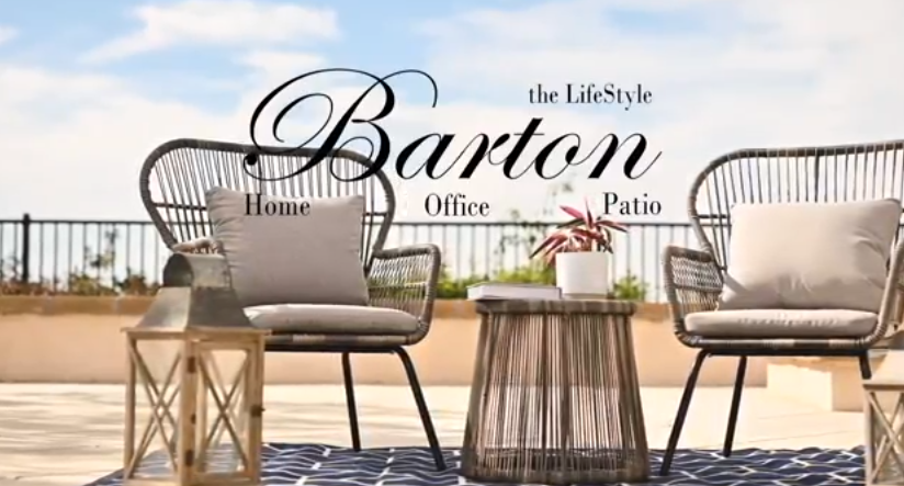 Barton 3PCS Outdoor Patio Wicker Chat Conversation Bistro Set (2 ...