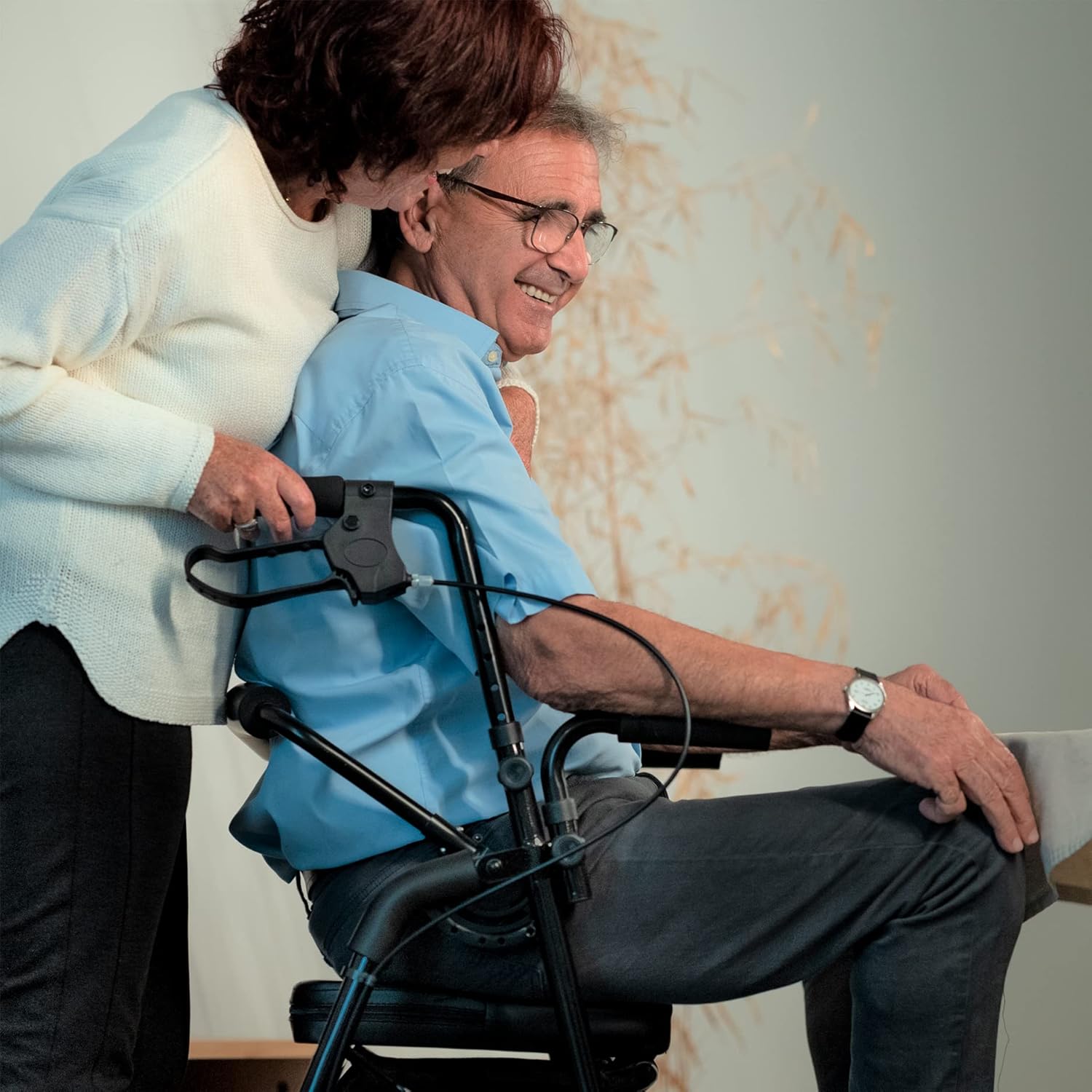 KMINA 2 in 1 Rollator Walker & Transport Chair, Foldable Aluminum ...