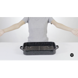 Granite Ware Roasting 19.49 x 13.39 in Rectangular Nonstick Enameled ...