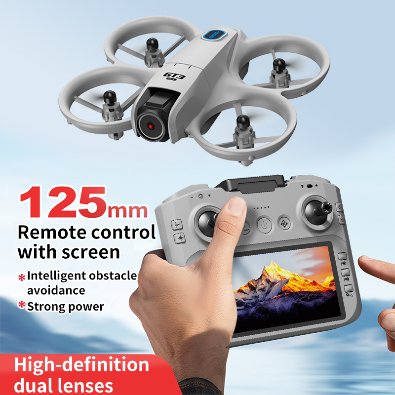 GT3 2025 4K Camera Drone with 4.3" Screen Remote, Auto Hover, One-Key Return, Dual Battery ...