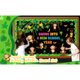 Summer Monkey Tree Bulletin Board Set Swing Into A New School Year ...