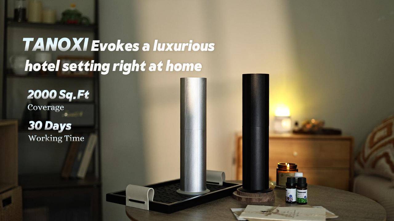 TANOXI Waterless Essential Oil Diffuser for Home and Commercial Use up ...