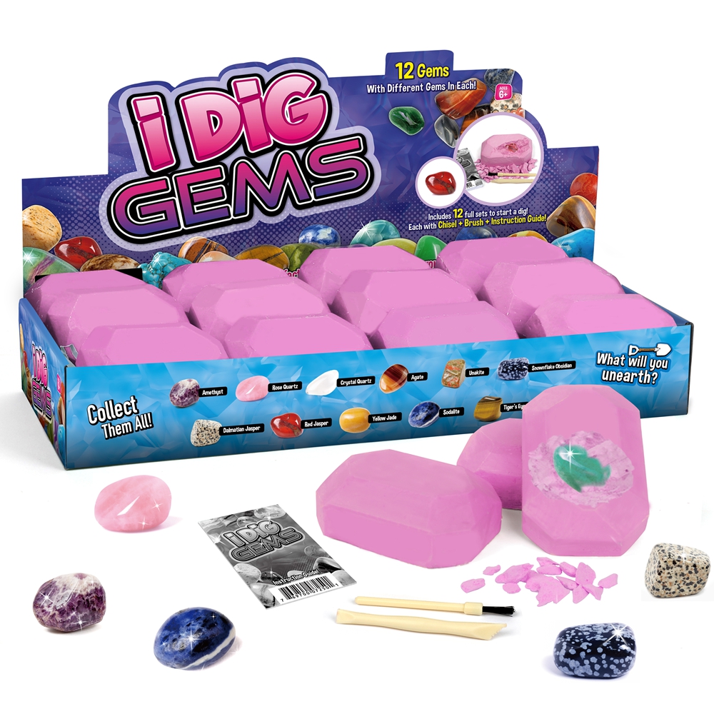 Piano Potato Gem Blocks Mining Kit for Kids - Discover 12 Unique Real ...