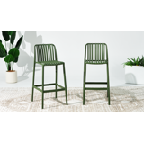 WestinTrends Playa 29.5" Outdoor Modern Polypropylene Plastic Patio Bar ...