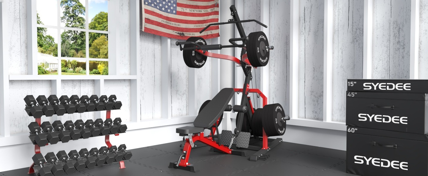 Syedee 2055LB Leverage Gym, Adjustable Full Body Workout Machine for ...