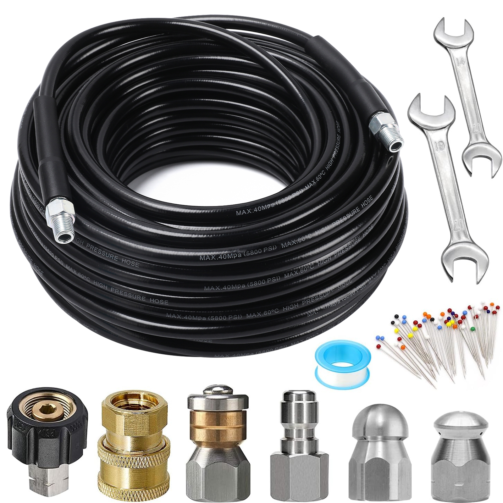Free Shipping! PROWASH Sewer Jetter Kit for Pressure Washer 100FT ...