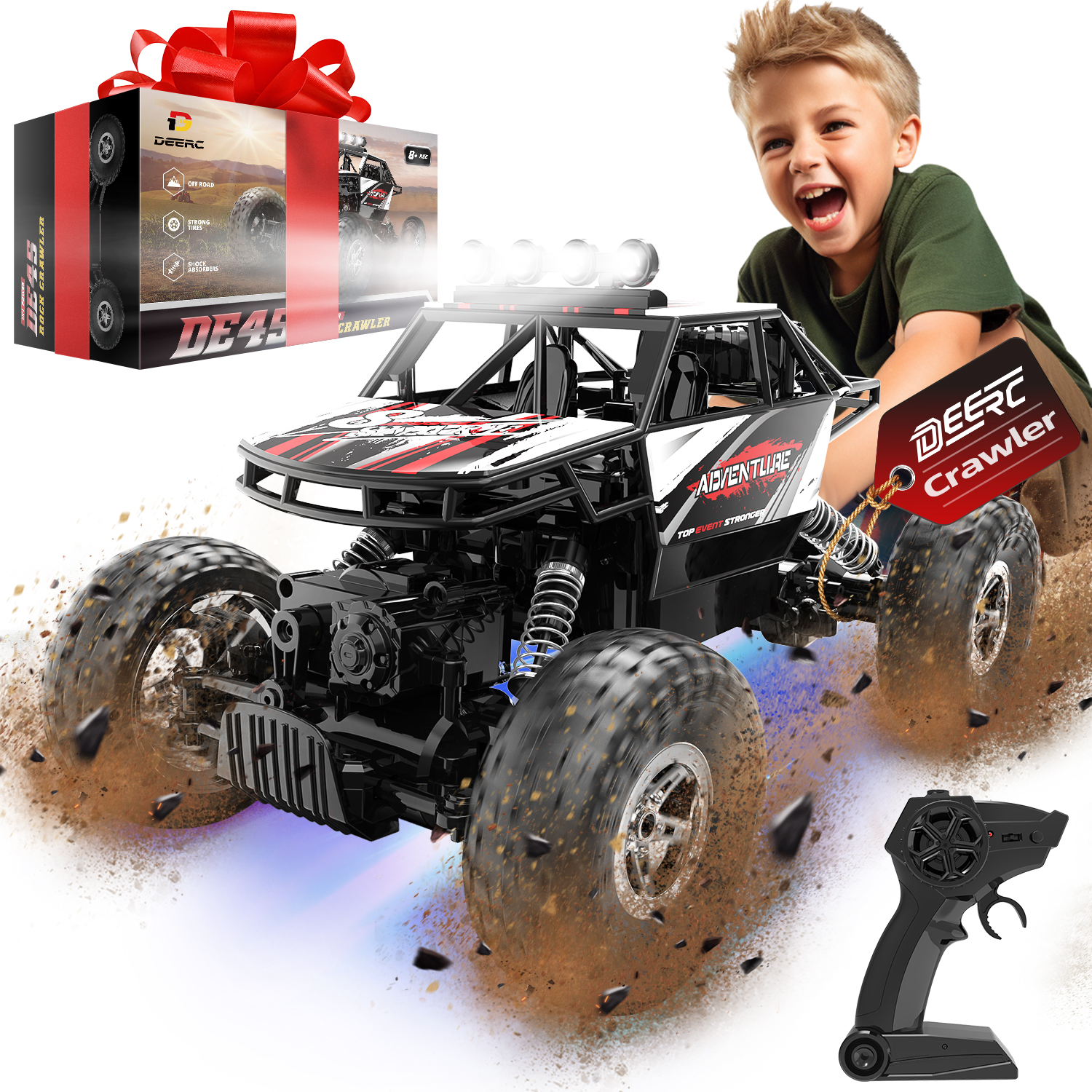 DEERC DE45 RC Cars Remote Control Car 1:14 Off Road Monster Truck,Metal ...