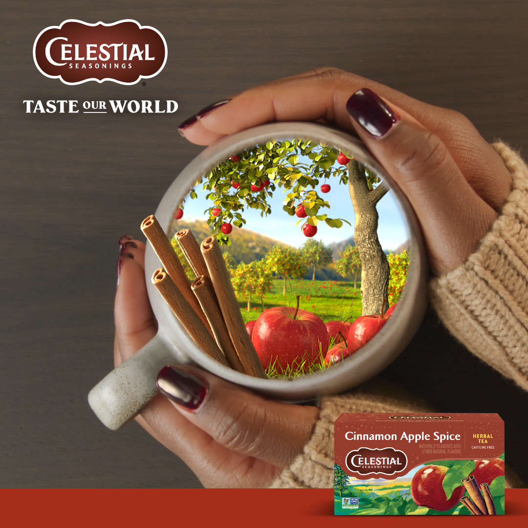 (4 pack) Celestial Seasonings Cinnamon Apple Spice Caffeine-Free Herbal Tea Bags (20 Count ...