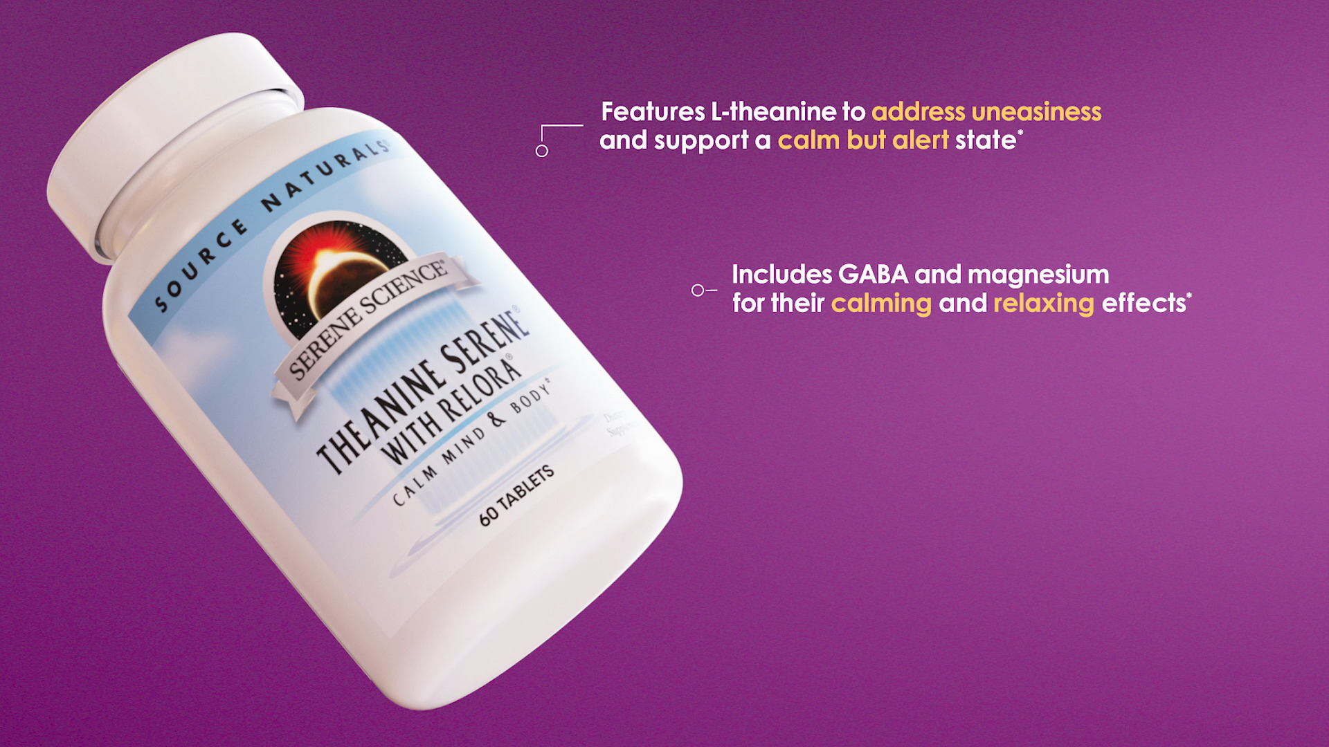 Source Naturals Serene Science L-Theanine Serene Relora Supplement ...