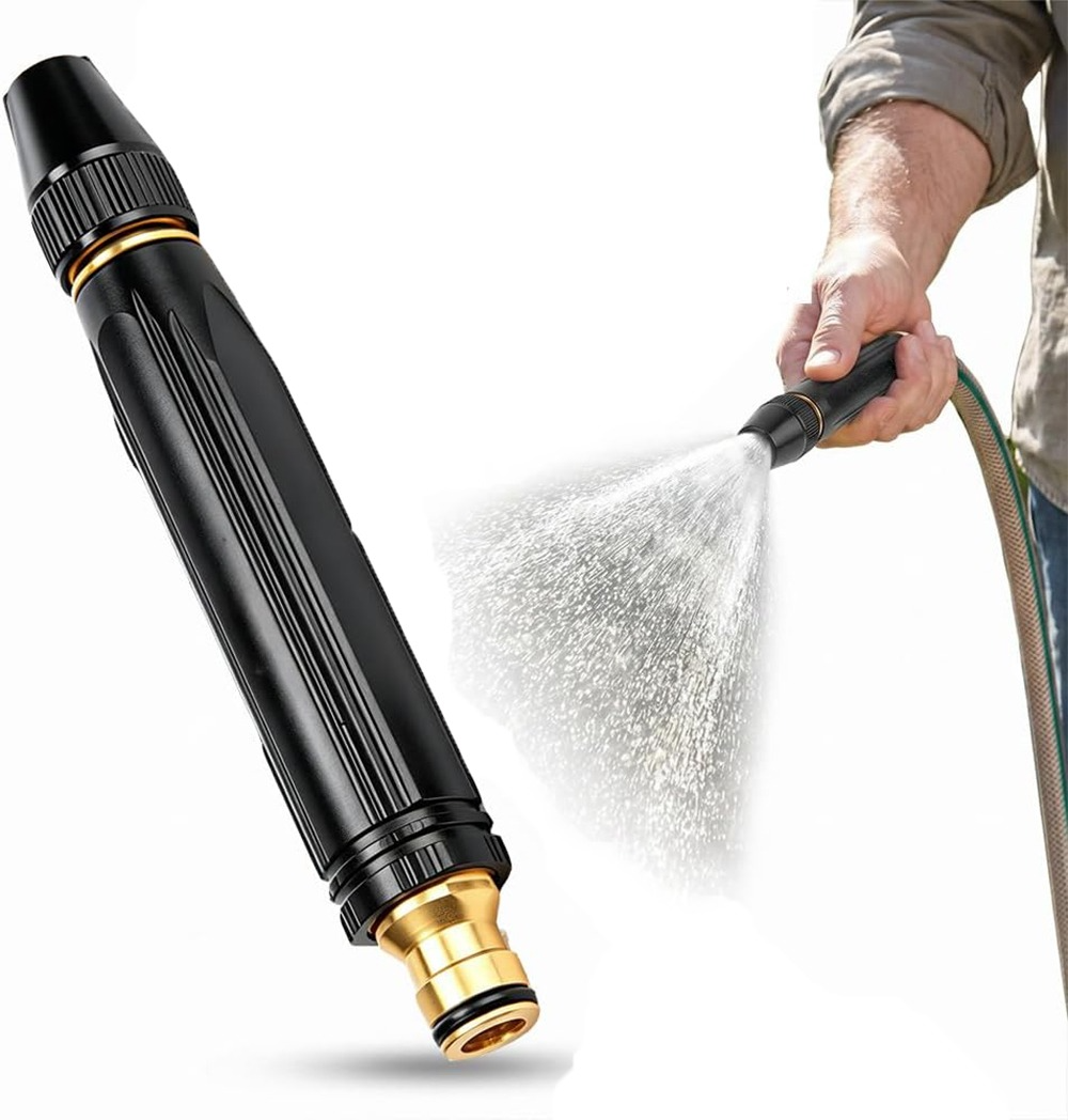 Jet Sweeper Nozzle for Garden Hose,Adjustable Metal High Pressure Water ...