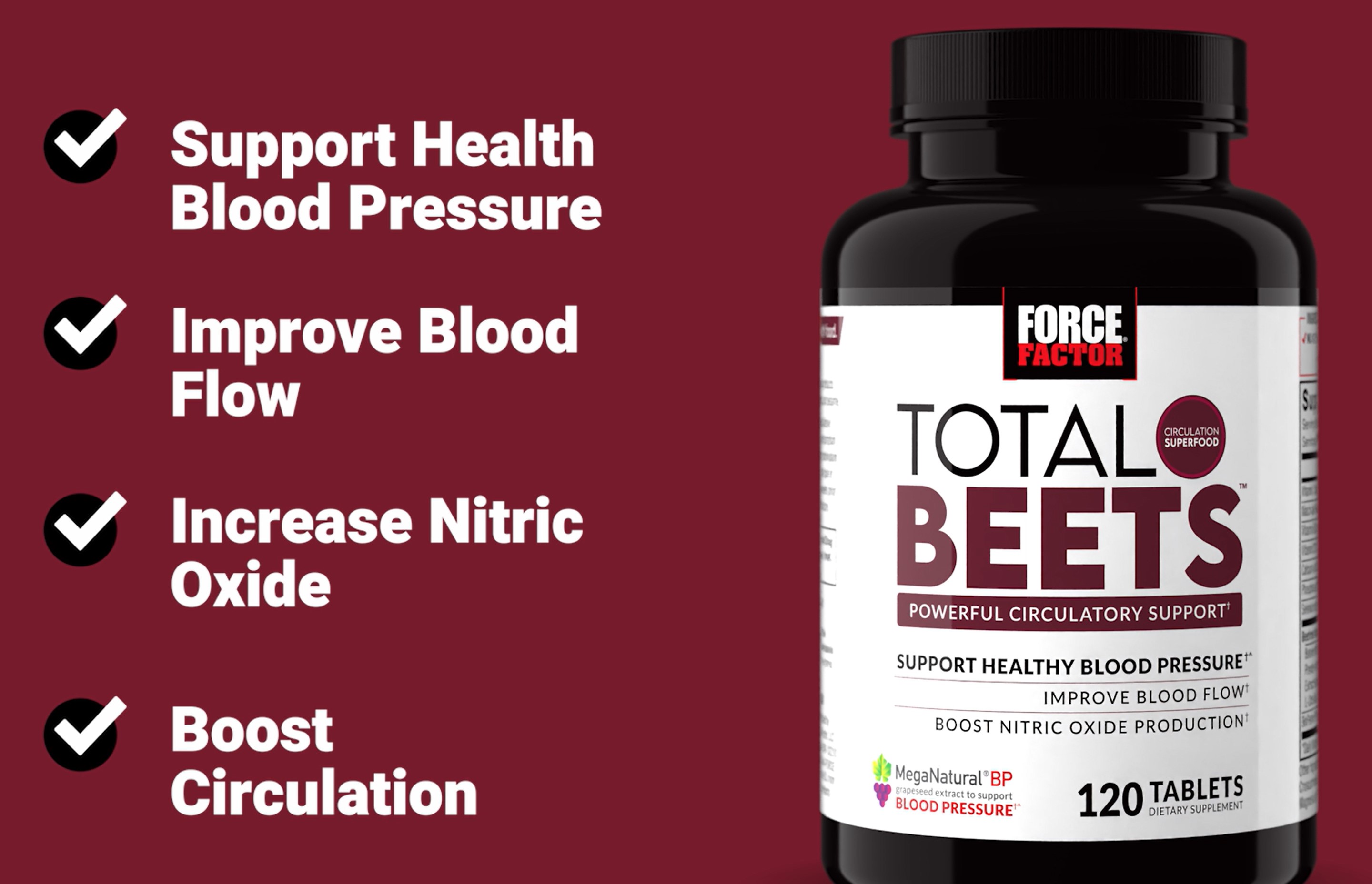 (3 pack) Force Factor Total Beets, Beet Root Capsule Alternative with Beetroot Powder for Heart ...