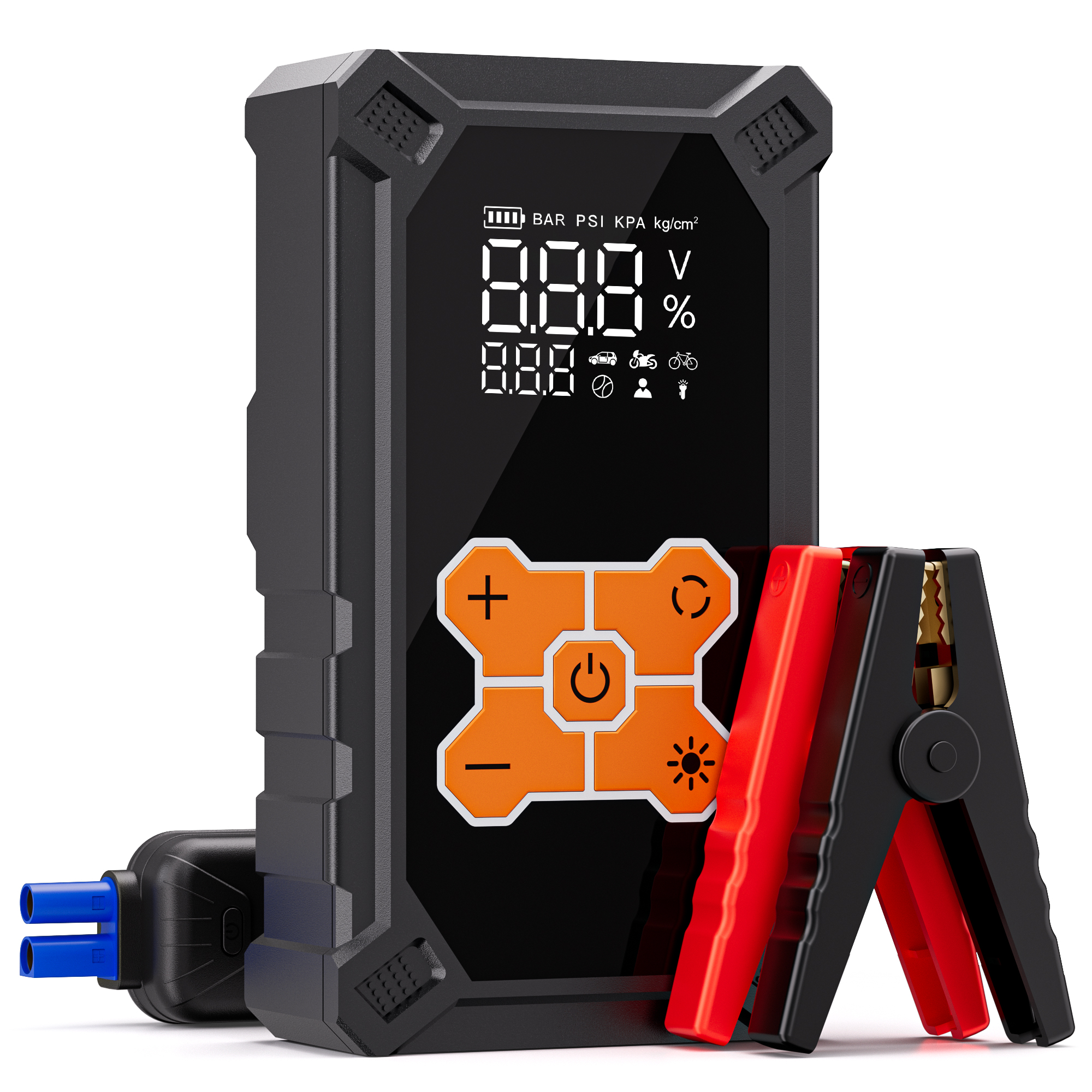 REHOTTOP 5000A Jump Starter with Air Compressor 160PSI, Battery Jumper ...