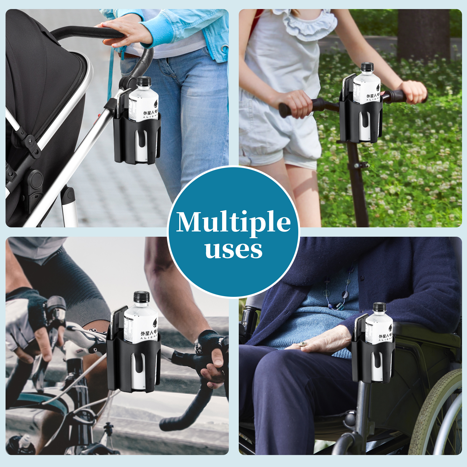 Cup Holder for Walker,Universal Holder with Clip,Cup Holder Stroller ...