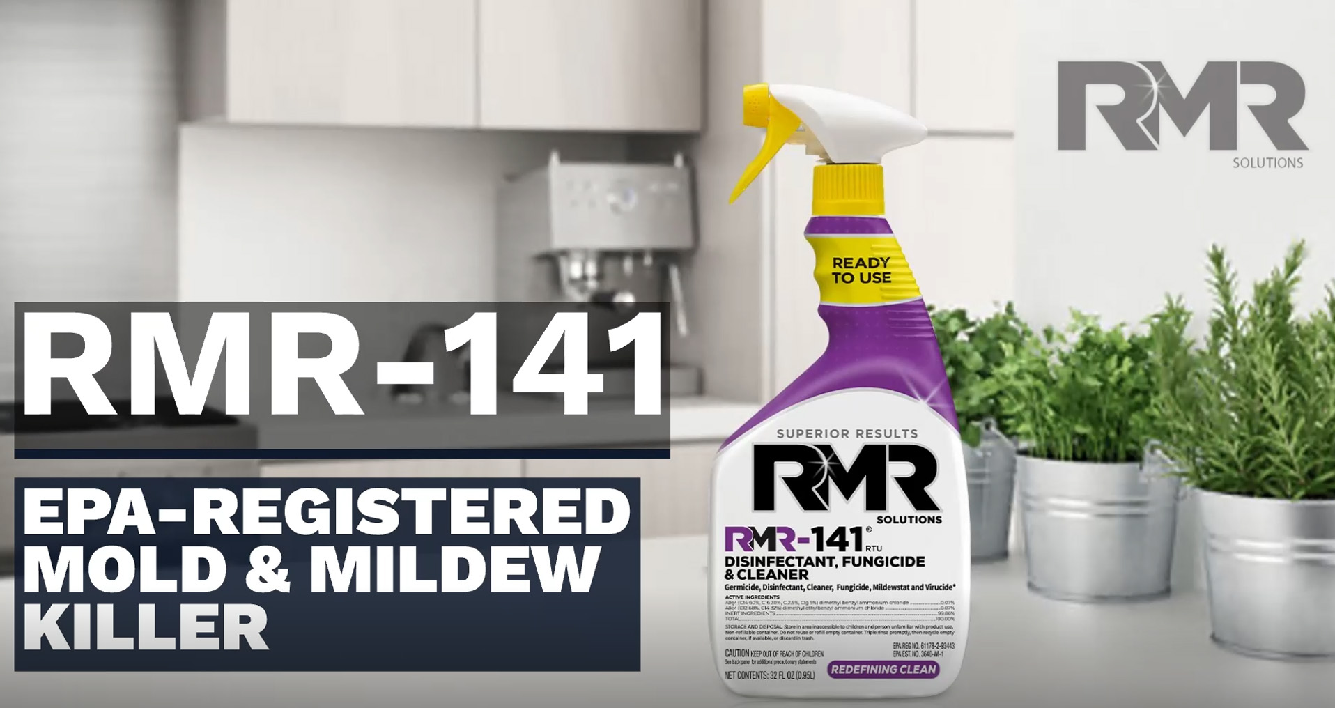 RMR Brands RMR-141 Disinfectant Spray Cleaner, Kills Mold, Bacteria ...
