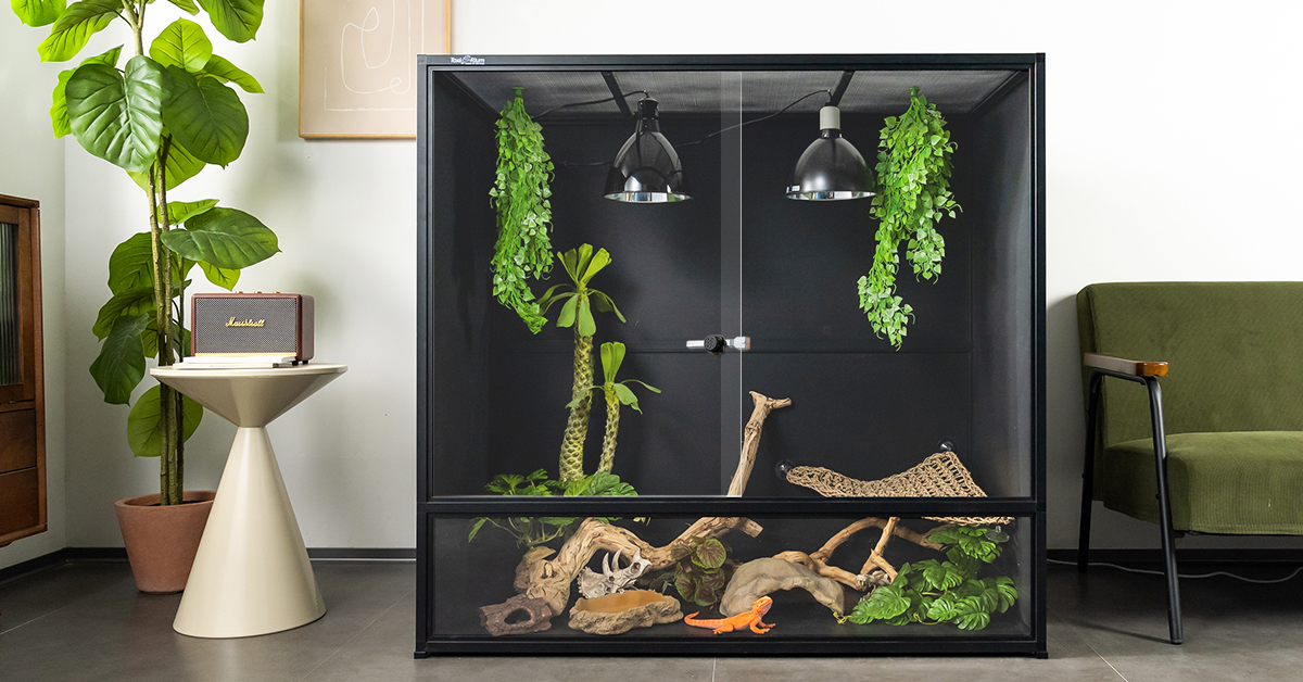 4x2x4 48x24x46 PVC Reptile Enclosure, 230 Gallon Tall Reptile Tank with ...