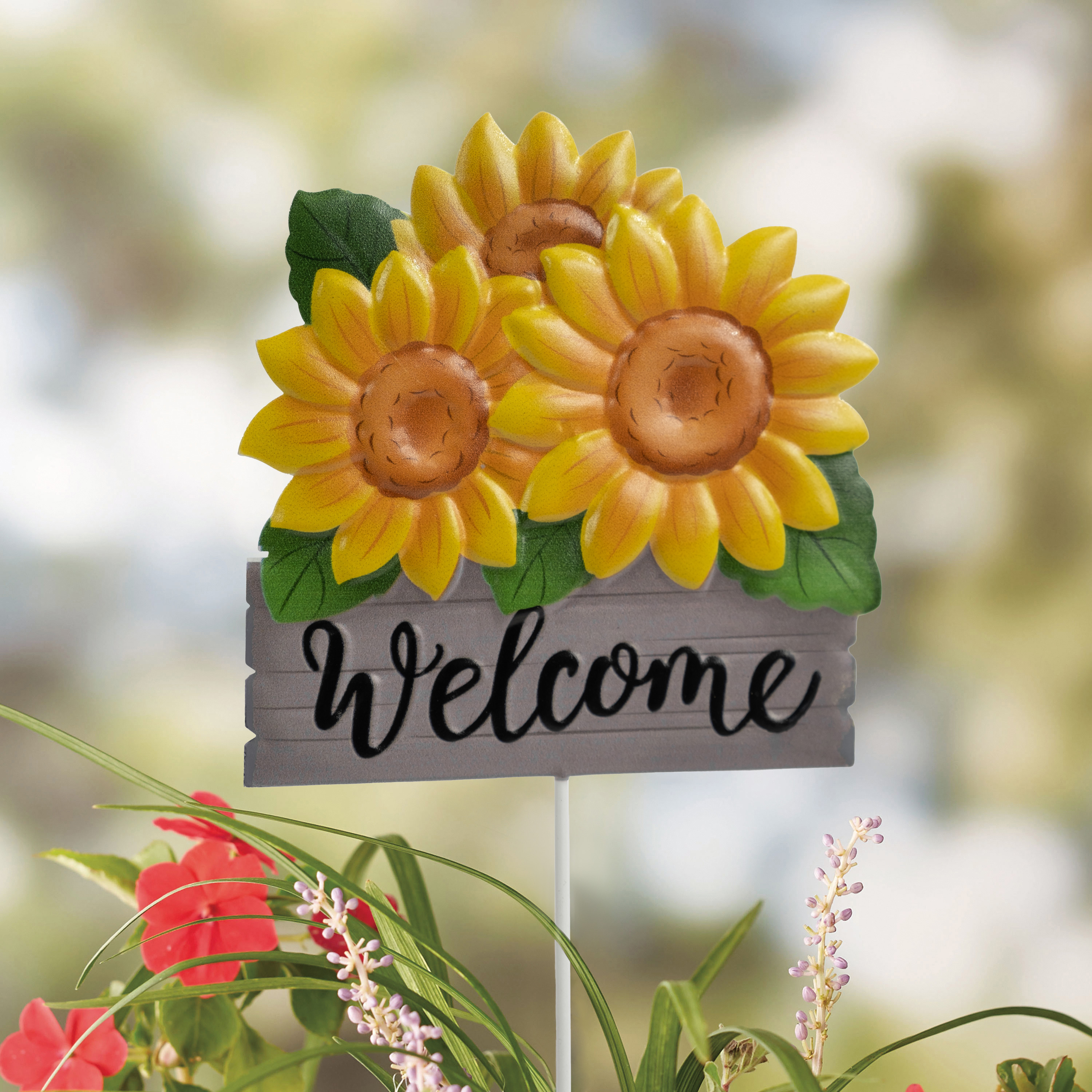 Mainstays Weather-Resistant Metal Sunflower Garden Stake - Walmart.com