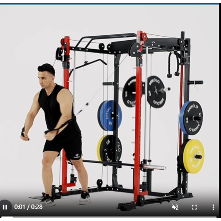 S1-V4 Smith Machine, 2000LBS Power Cage With Cable Crossover System ...