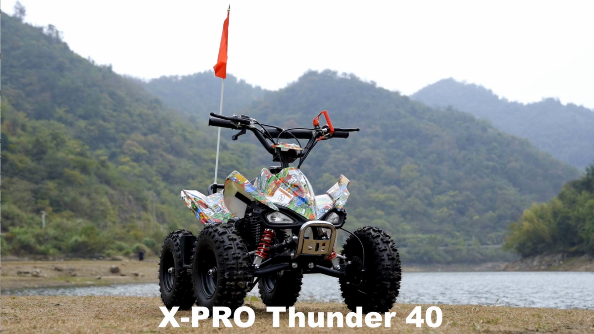 X-Pro Brand New Thunder 40cc Mini Gas ATV for Kid with 4 Stroke Pull ...