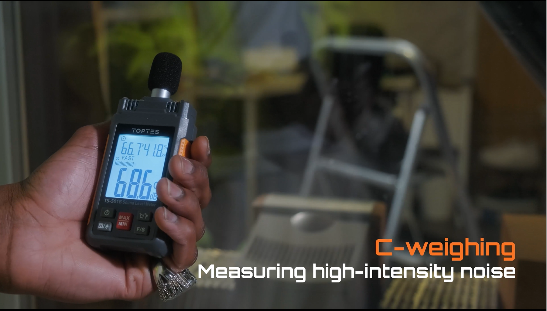 TOPTES Sound Level Meter 30–130 dB, Digital Decibel Noise Meter with ...