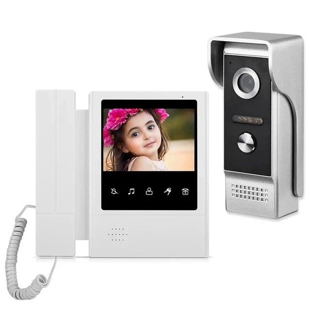 4.3 Inch Doorbell Video Camera Wired Touch Monitor Intercom Waterproof ...