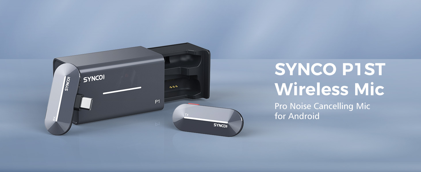 SYNCO P2ST 2 Mics Wireless Lavalier Microphone, USB-C Wireless ...
